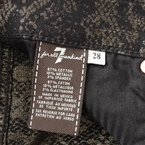 7 For All Mankind | Jeans | 7fam Snake Pattern Jeans | Poshmark